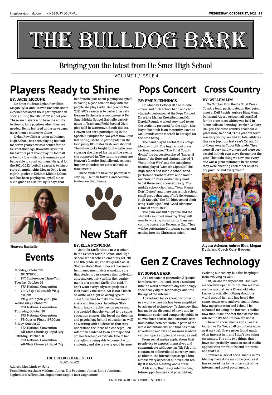 The Bulldog Bark | Kingsbury Journal
