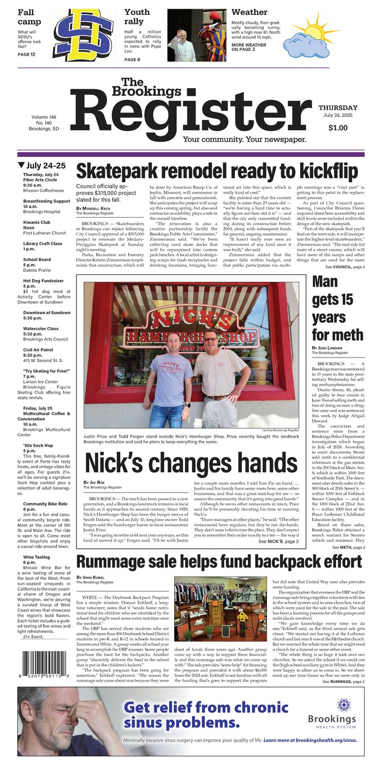 Brookings Register 07/24/2025 - Brookings Register