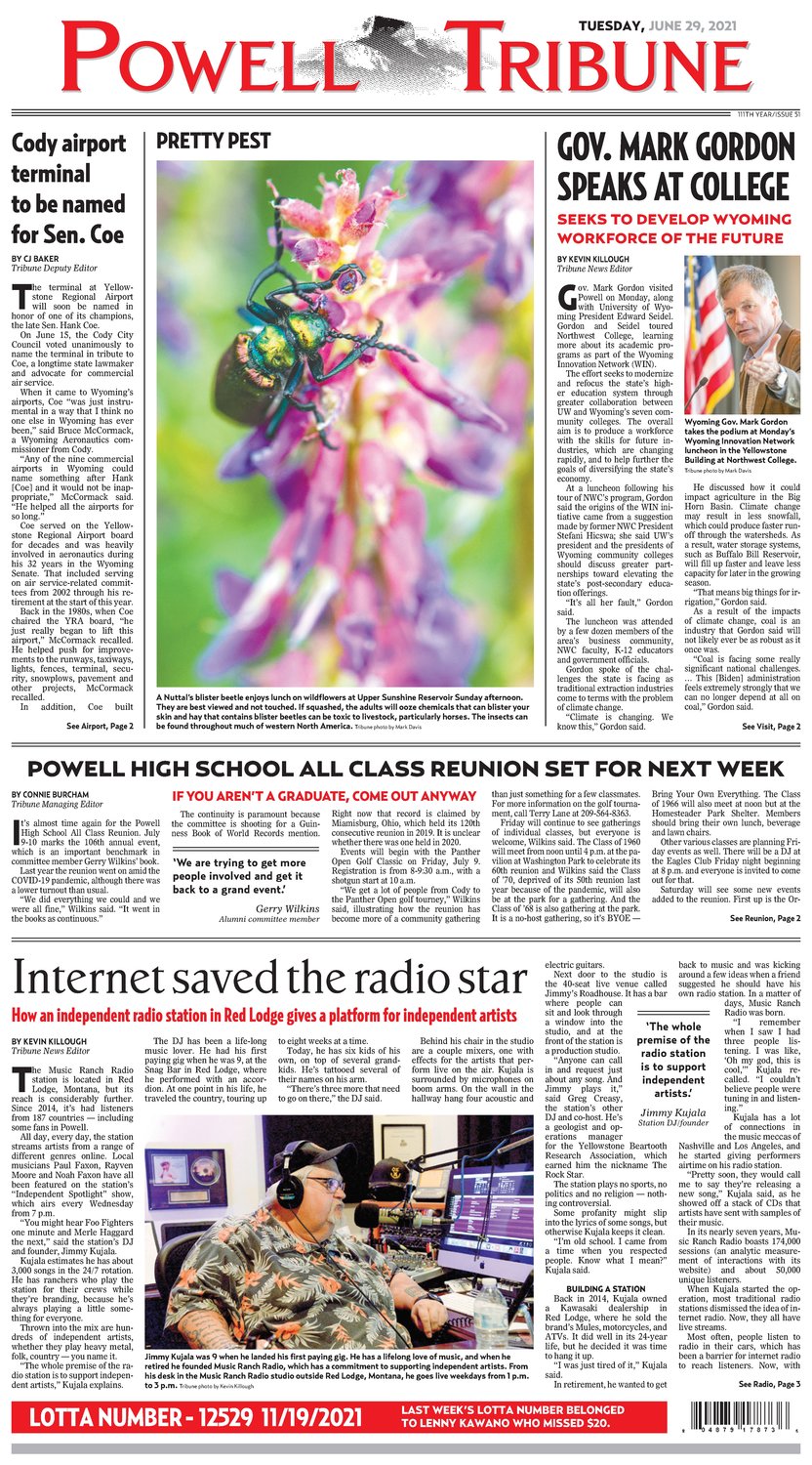 Powell Tribune June 29, 2021 | Powell Tribune
