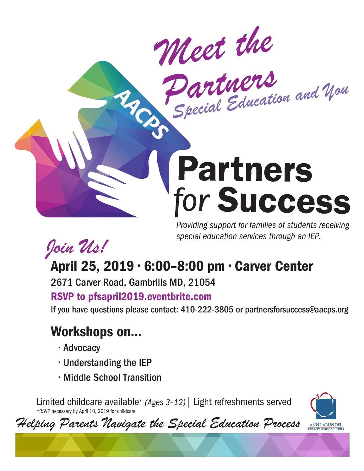 AACPS Partners for Success- Special Education Event | Severna Park