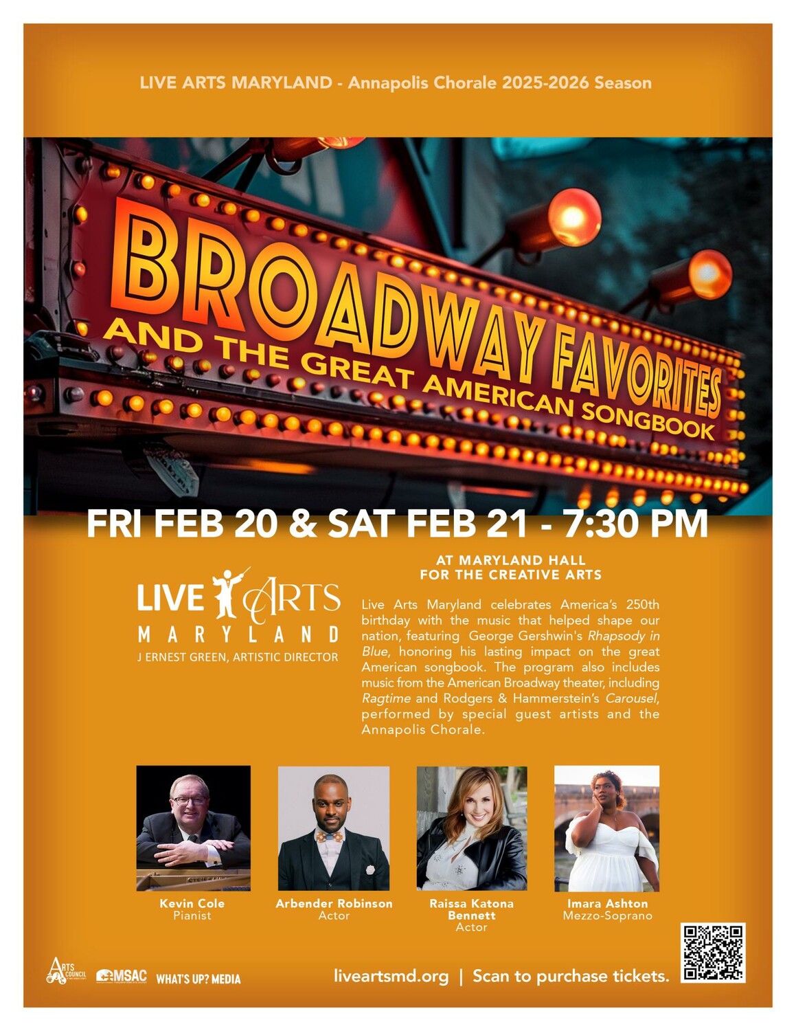 Live Arts Maryland Presents Broadway Favorites and The Great American ...